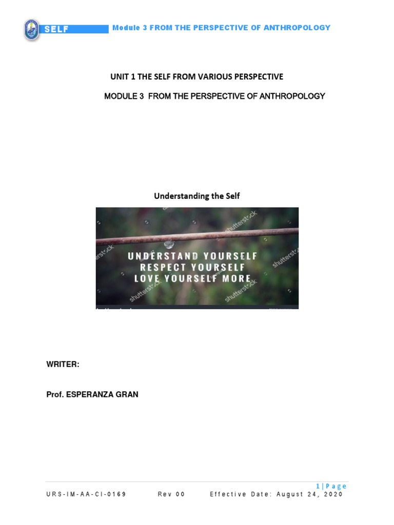 Understanding the Self through an Anthropological Lens: A Look at the ...