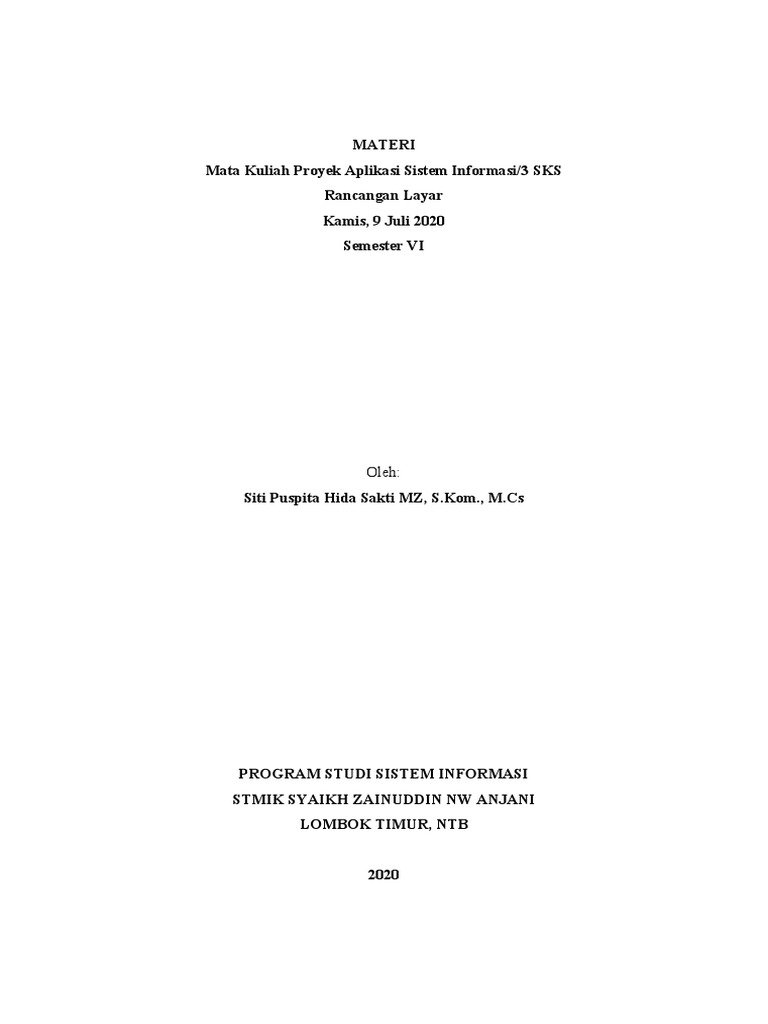 PASI Rancangan Layar 02 090720 | PDF