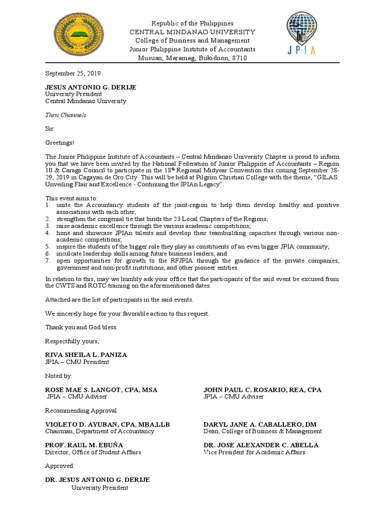 Letter For NSTP | PDF