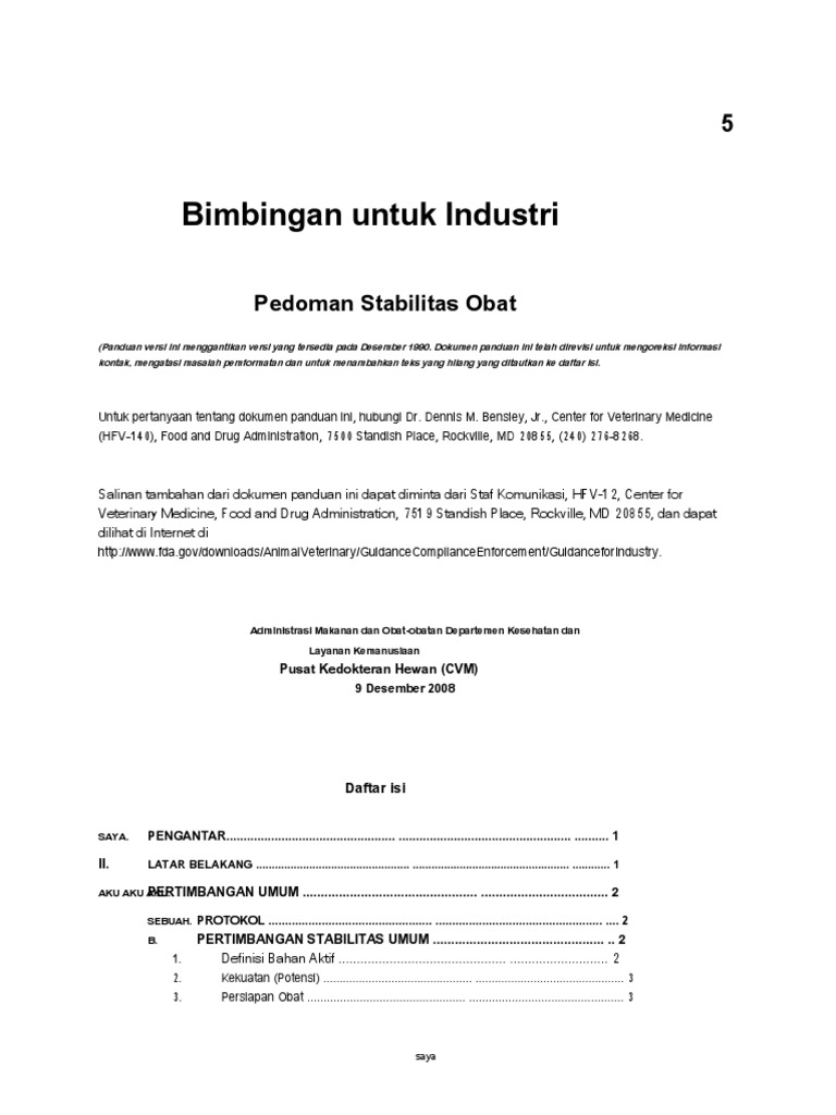 Stability Study FDA - En.id | PDF