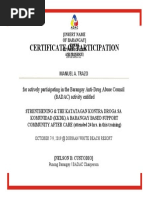 BADAC TEMPLATE - Certificate of Participation | PDF