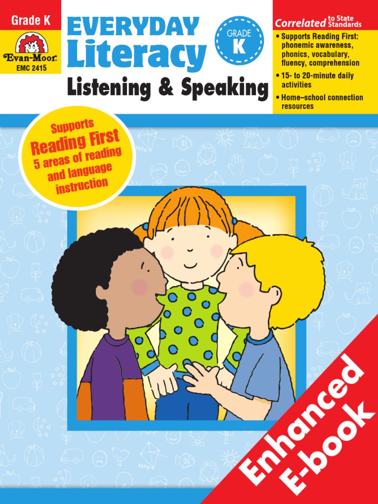 Everyday Literacy Listening and Speaking, Grade K | PDF | E Books | Books