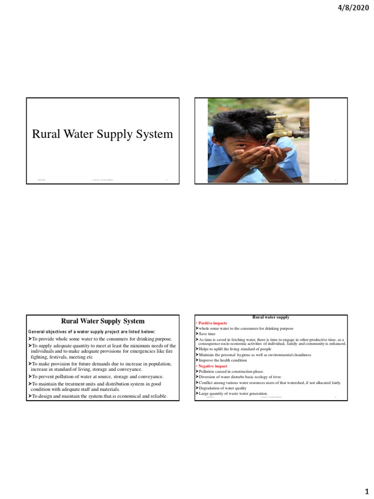 Rural Water Supply System Overview | PDF | Aquifer | Groundwater