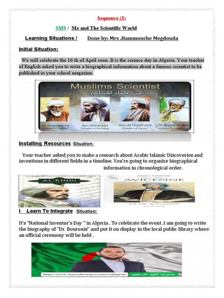 Sequence 3 3MS Learning Situation | PDF