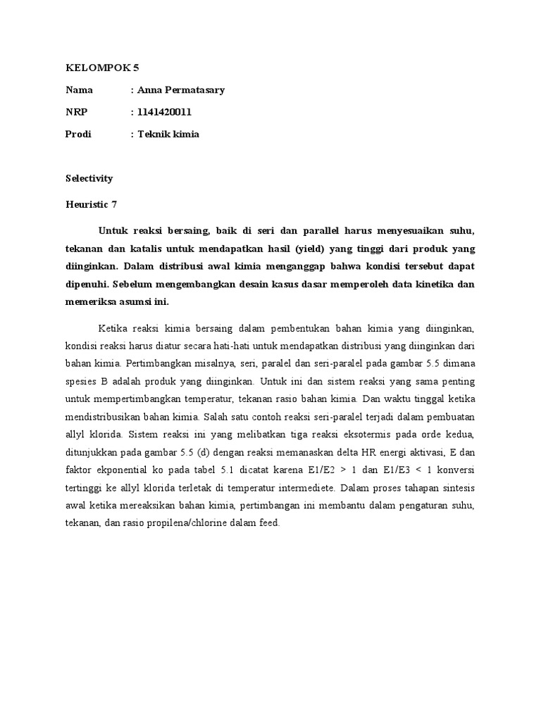 Heuristics For Process Synthesis | PDF