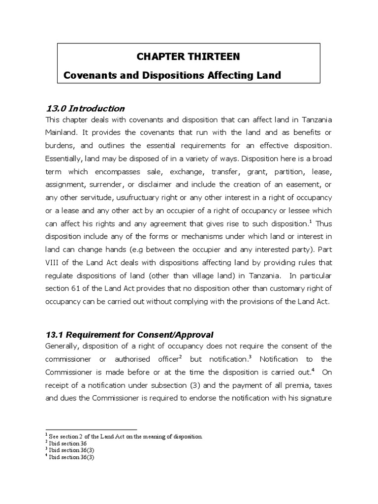 Covenants and Disposition Affecting Land | PDF | Assignment (Law ...