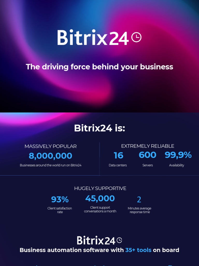 Bitrix24 Product Presentation 2020 1 | PDF | Customer Relationship ...