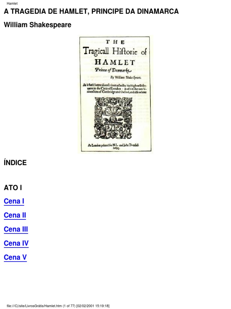 Hamlet - Shakespeare | PDF | Aldeia | Tao