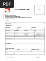 Application Form | PDF | Labour | Employment