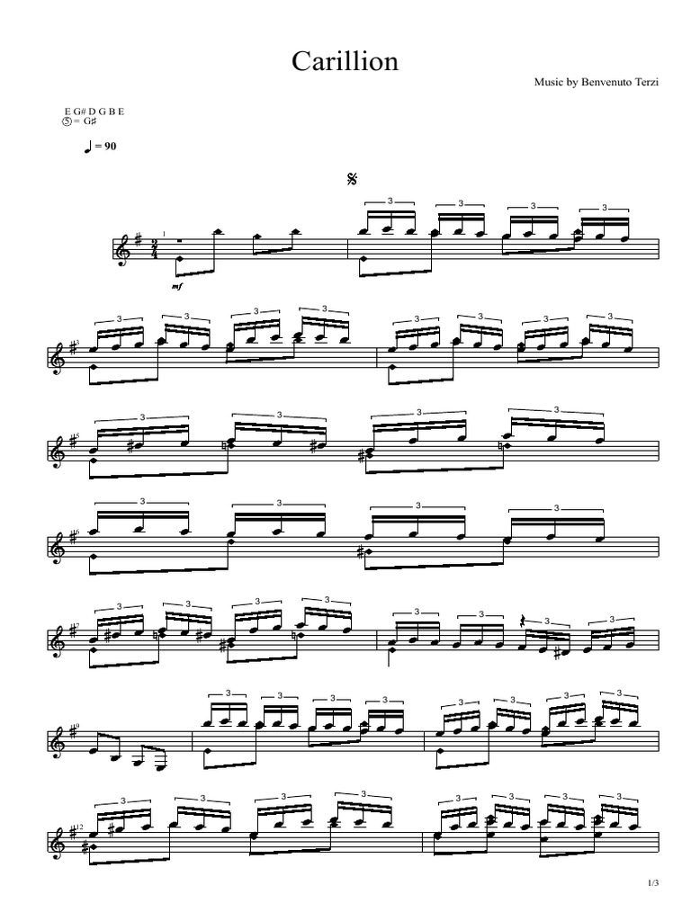 Guitar Sheet Music: Carillion | PDF