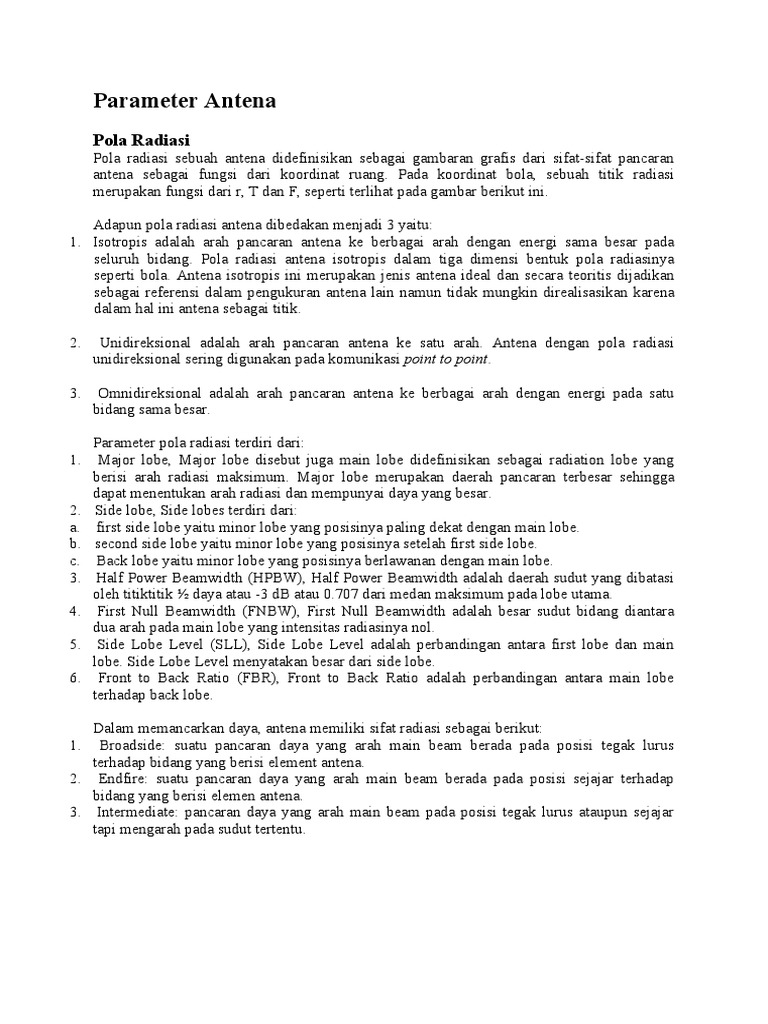 Parameter Antena | PDF