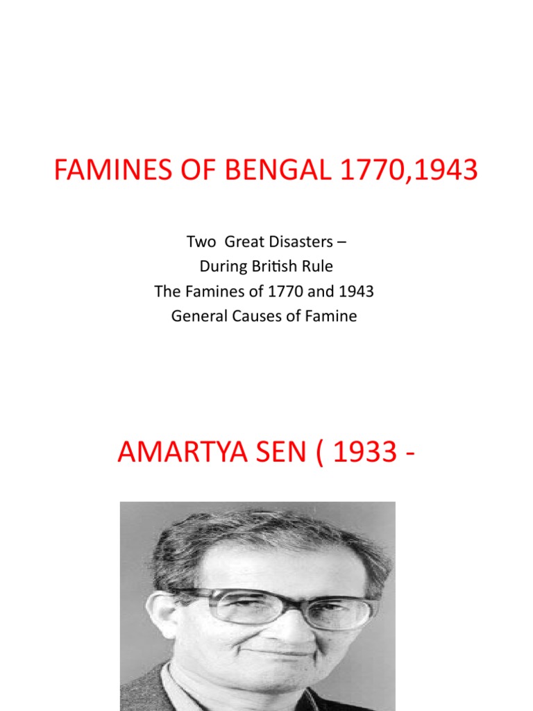 Bengal Famines of 1770 and 1943 | PDF | Famine | Economic Problems