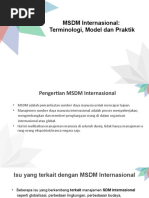 MATERI 2-Perbandingan Antara MSDM Domestik Dan MSDM Internasional | PDF