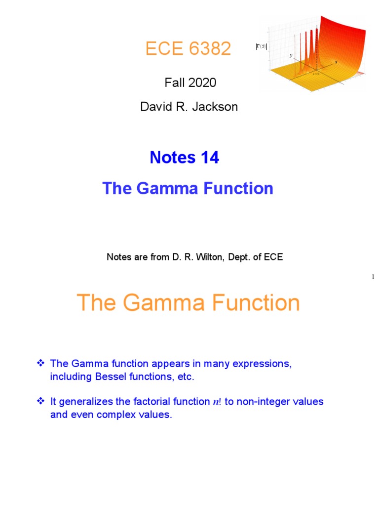 Gamma Function Pdf Number Theory Combinatorics