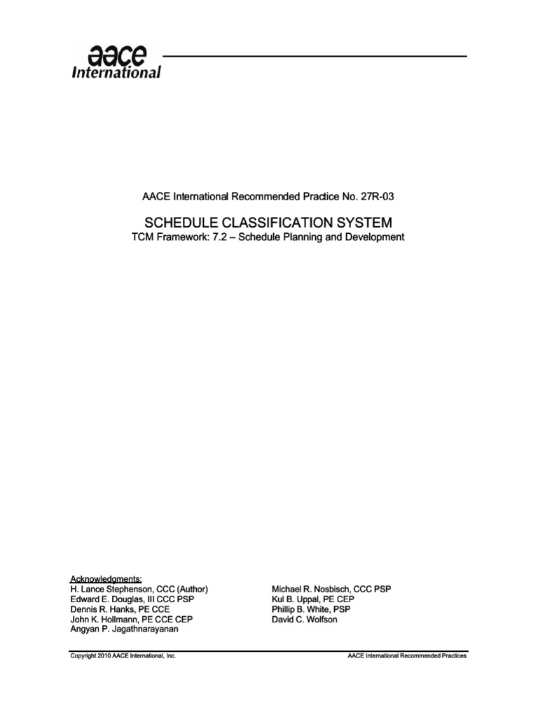 Aaec Schedule Classification Systems | PDF | Accuracy And Precision ...