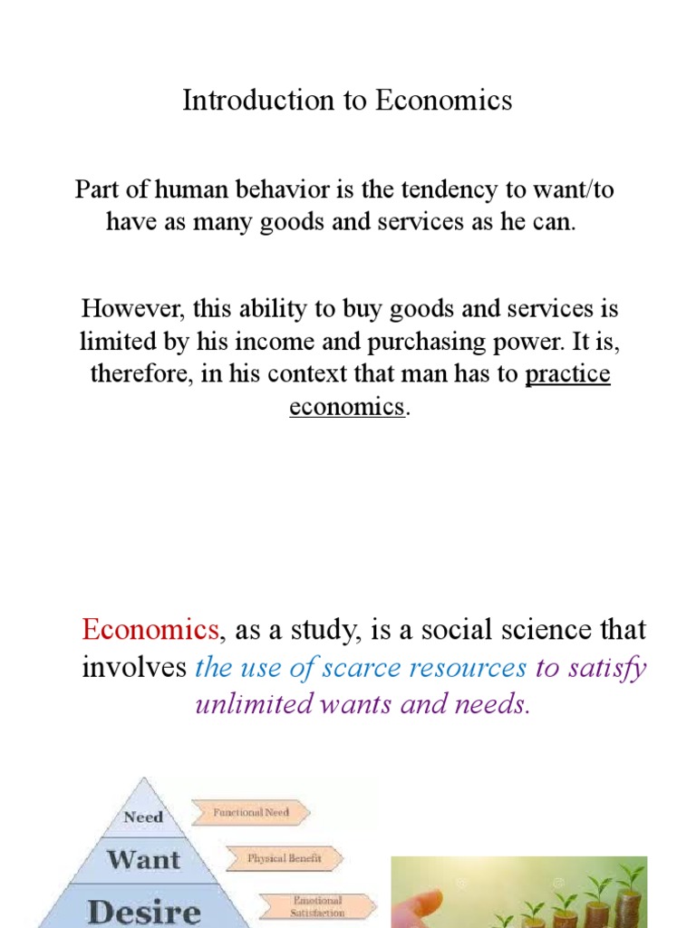 Intro To Economics | PDF | Economic System | Resource