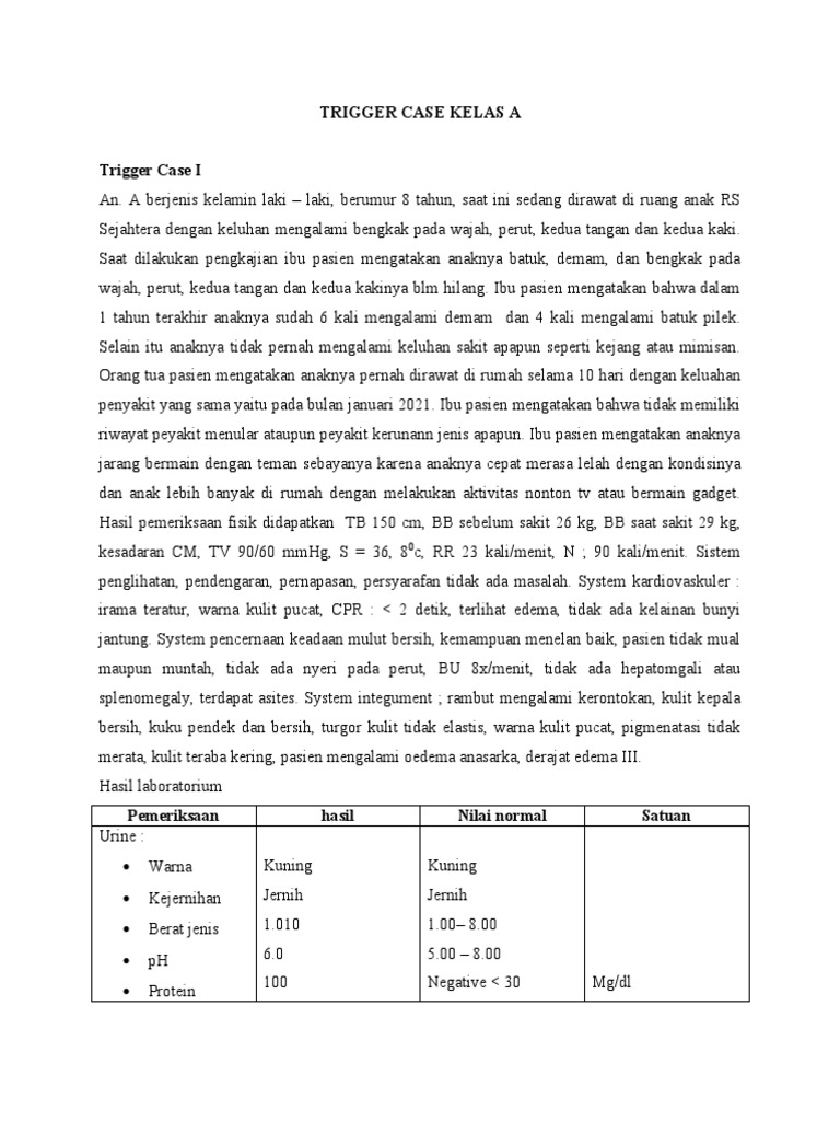 Trigger Case Kelas A | PDF