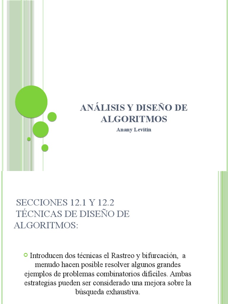 Análisis y Diseño de Algoritmos | PDF