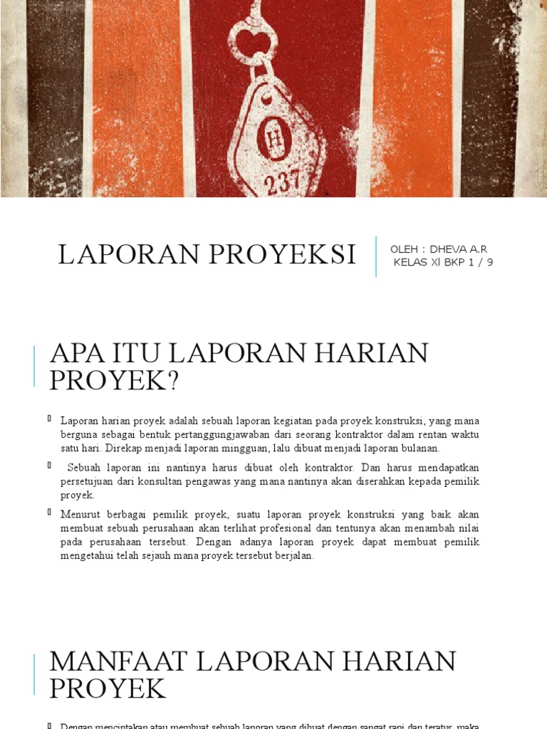 Tugas PPT Laporan Proyek-Dheva A.r-Xi BKP 1-9 | PDF