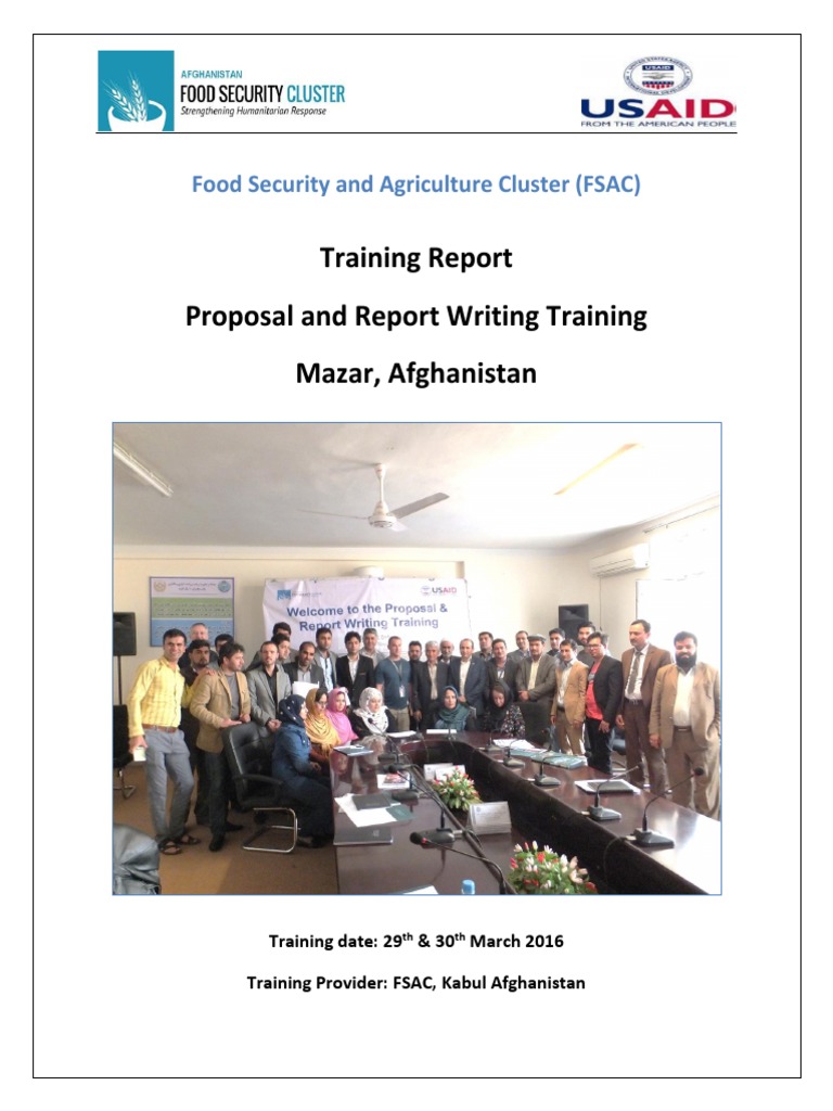 Proposal and Report Writing Training 29th 30th Mar 2016 Mazar | PDF | Hazards | Risk
