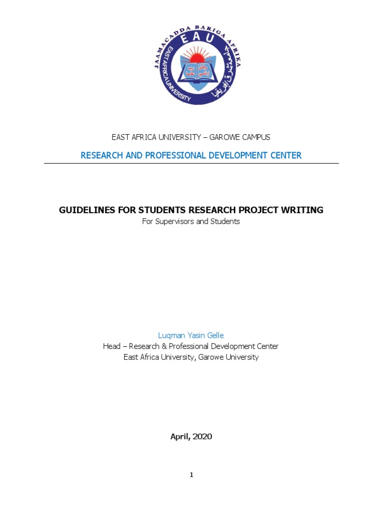 Guidelines for Research Project Writing: A Comprehensive Overview of ...