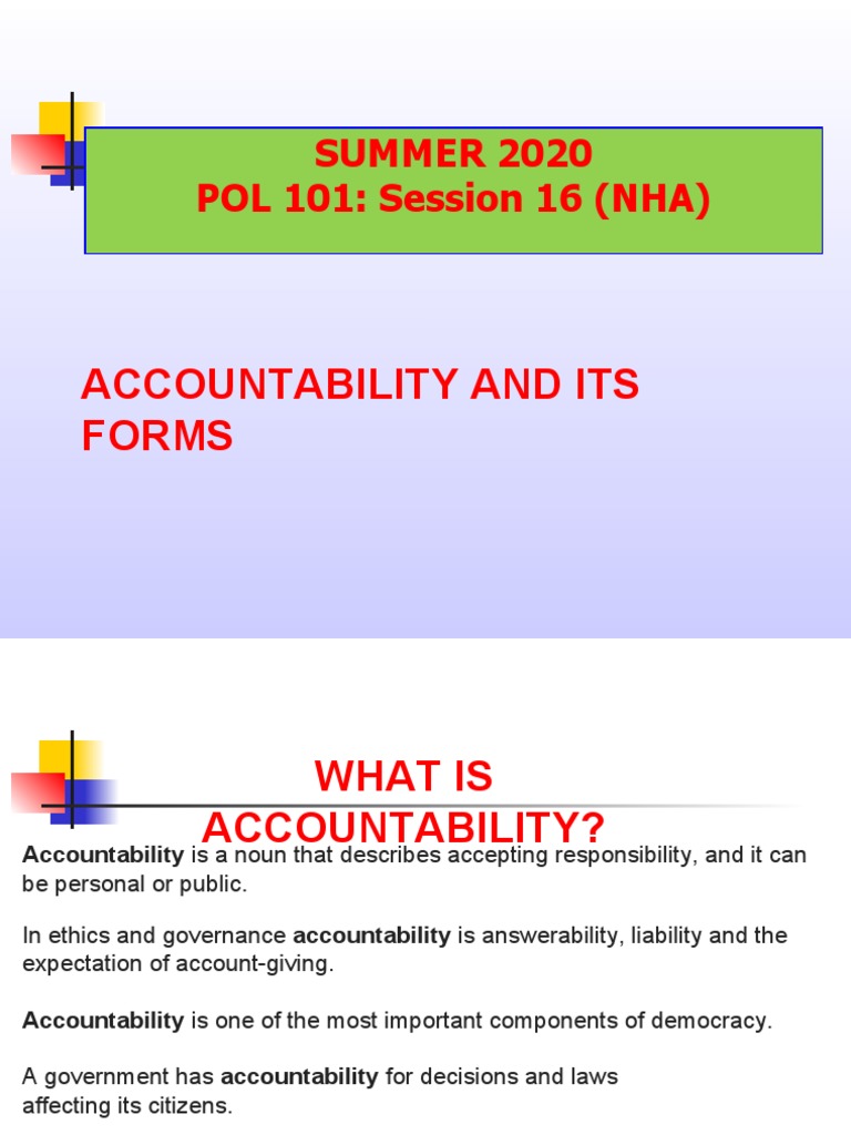 Slide - Session 16 - Accountibility and Its Forms | Download Free PDF ...