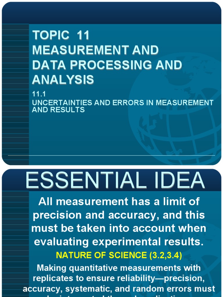 Measurement Errors and Data Analysis | PDF | Observational Error ...