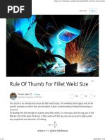 Minimum Fillet Weld Size Per AWS D1.1 Table | PDF | Welding | Construction