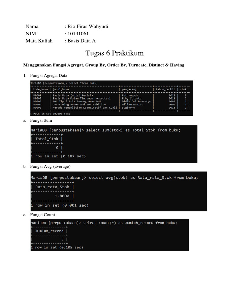 Tugas Basis Data | PDF