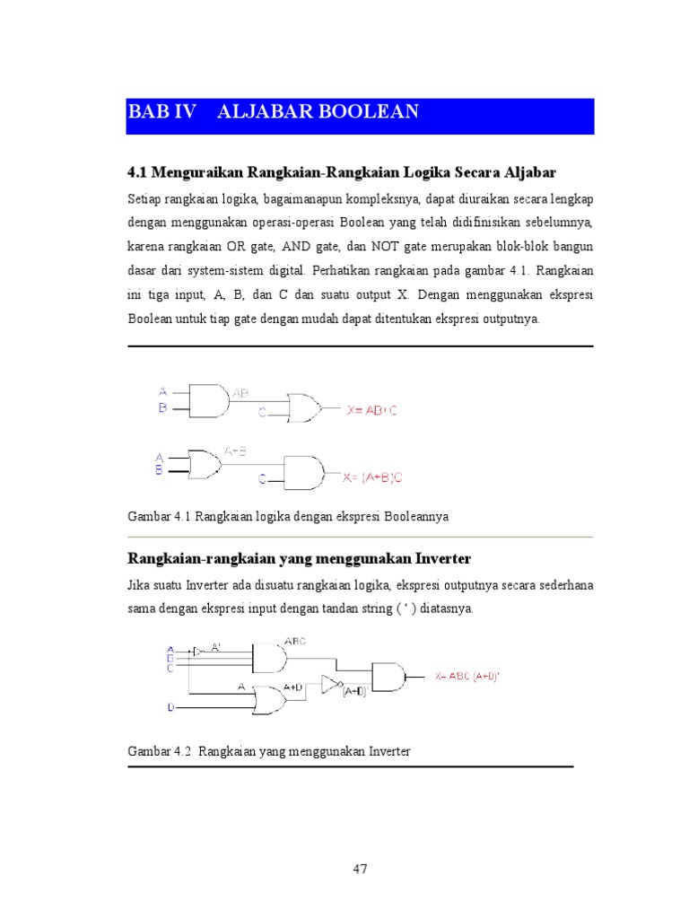 Aljabar Boolean | PDF | Metode & Bahan Ajar