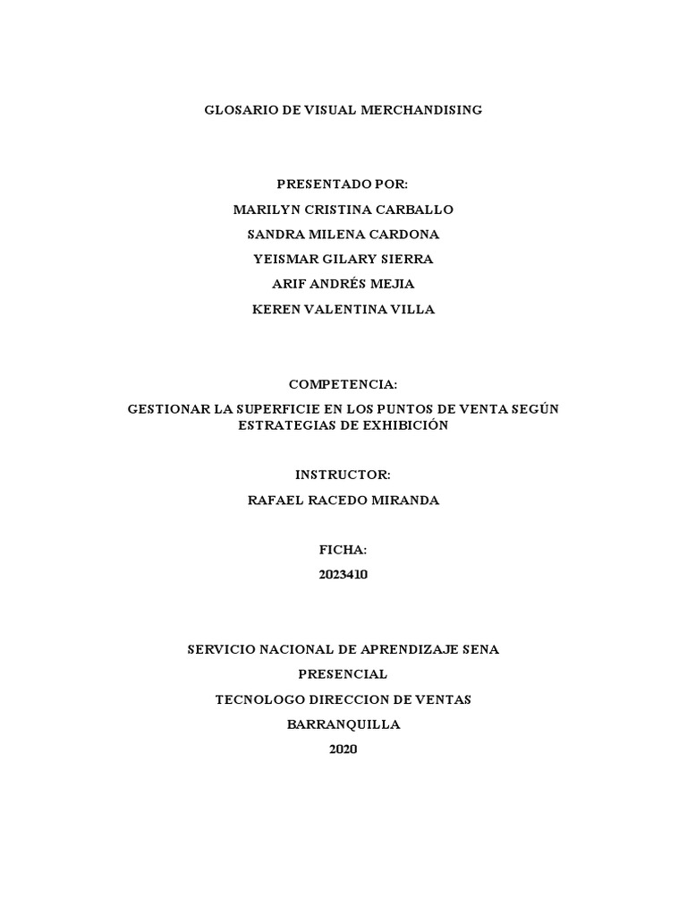 Glosario Act 1 | PDF | Marca | Percepción