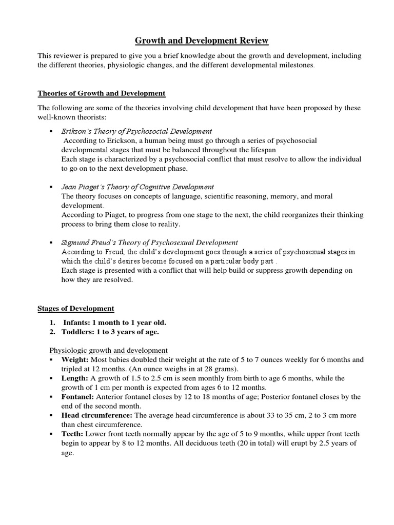 Theories of Growth and Development | PDF | Developmental Psychology ...