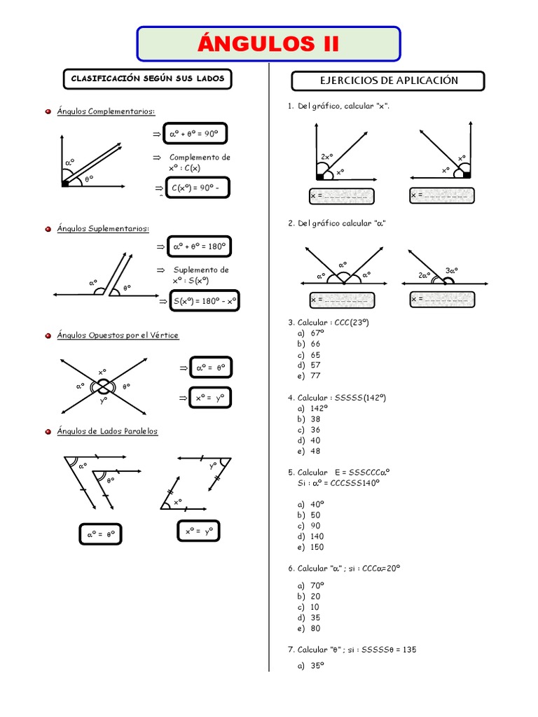 Clasificación de Los Ángulos | PDF