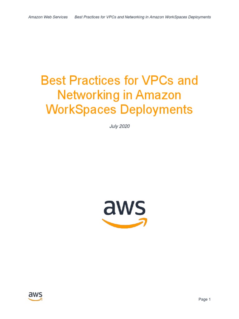 Best Practices Vpcs Networking Amazon Workspaces Deployments | PDF | Active Directory | Computer ...