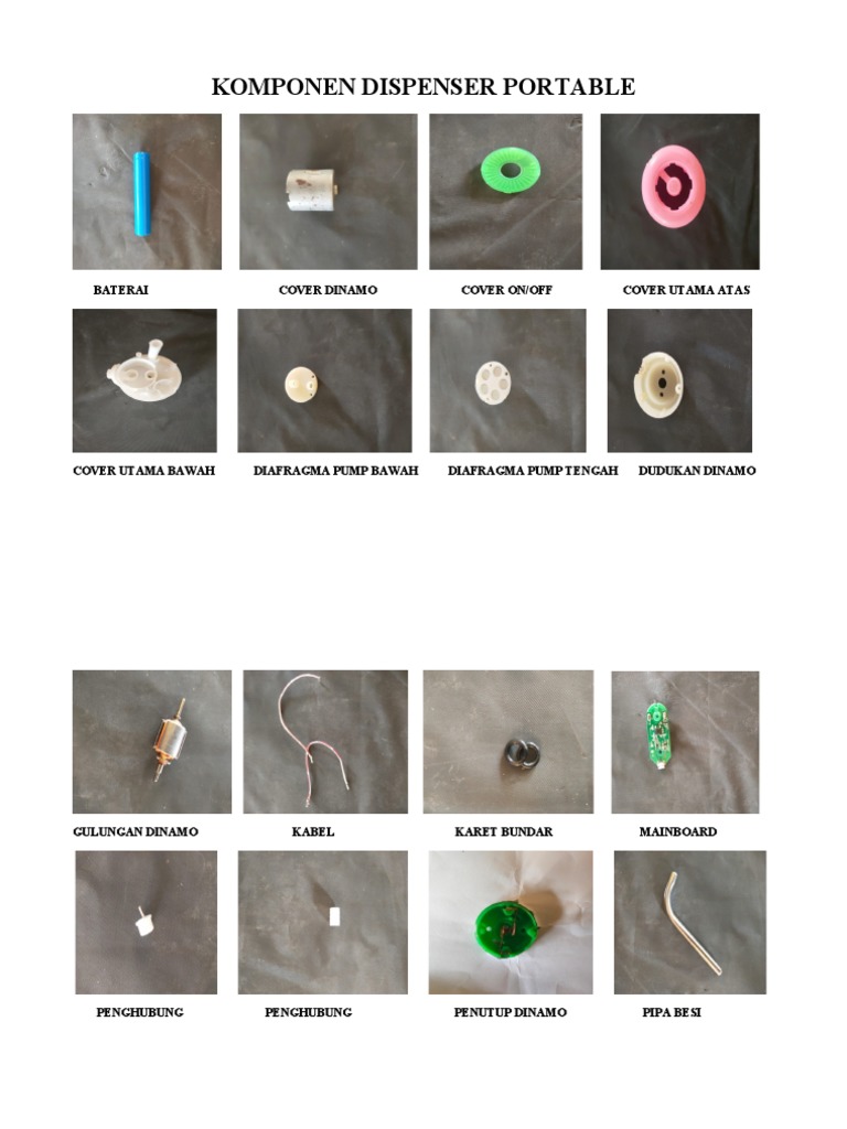 Komponen Dispenser Portable | PDF