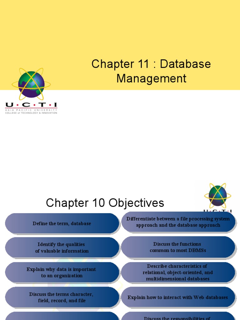 Chapter11 - Database Management | PDF | Relational Database | Databases