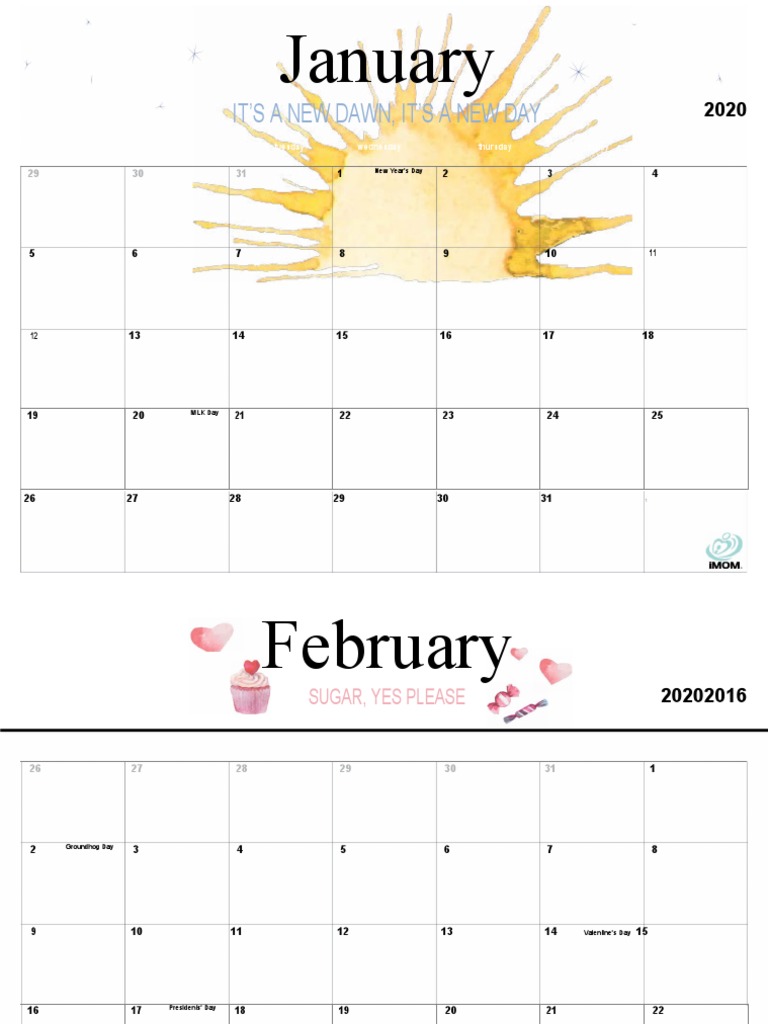 2020 Song Mom Calendar Full | Download Free PDF | Festival | Holidays