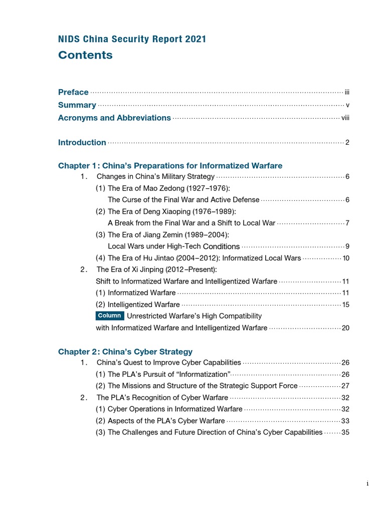 China Security Report 2021 Overview | PDF | People's Liberation Army ...