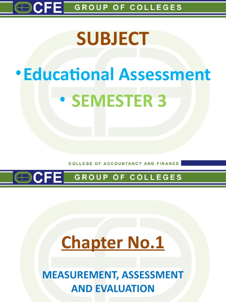 Education Assesment CH #1 | PDF | Educational Assessment | Teachers
