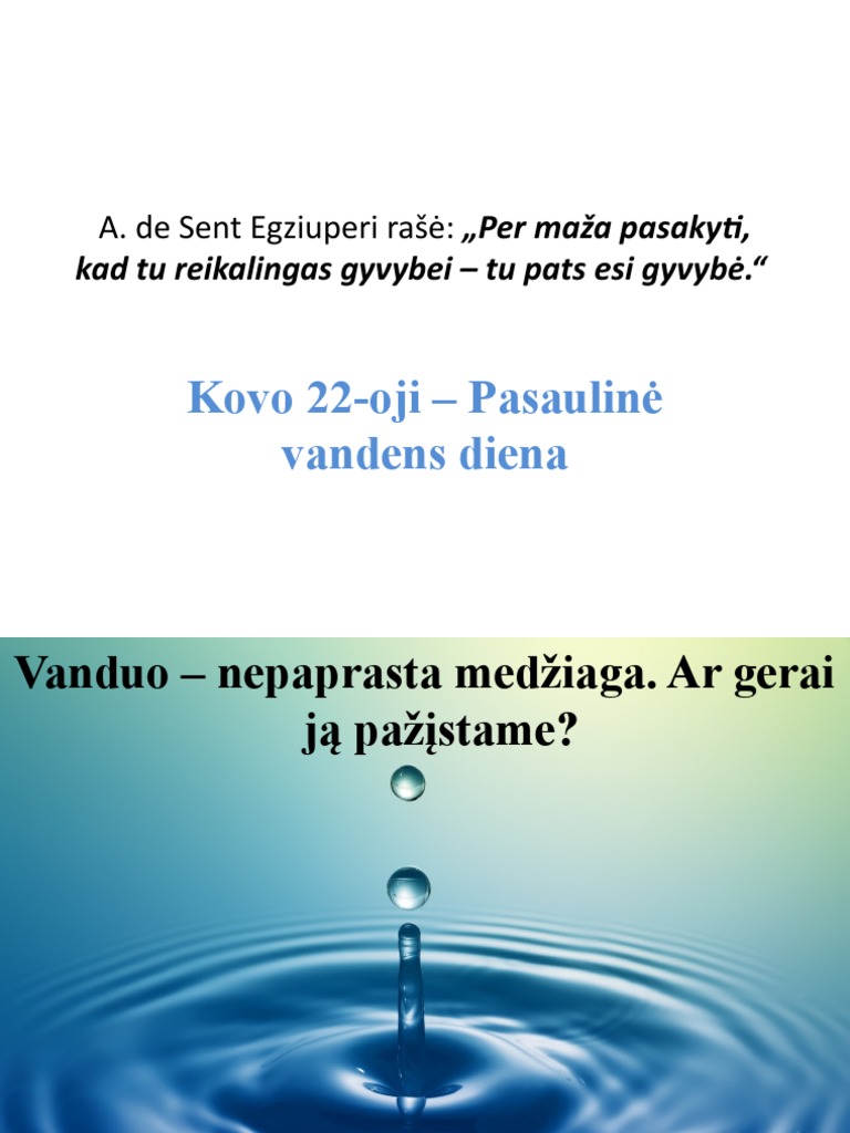 Vanduo | PDF