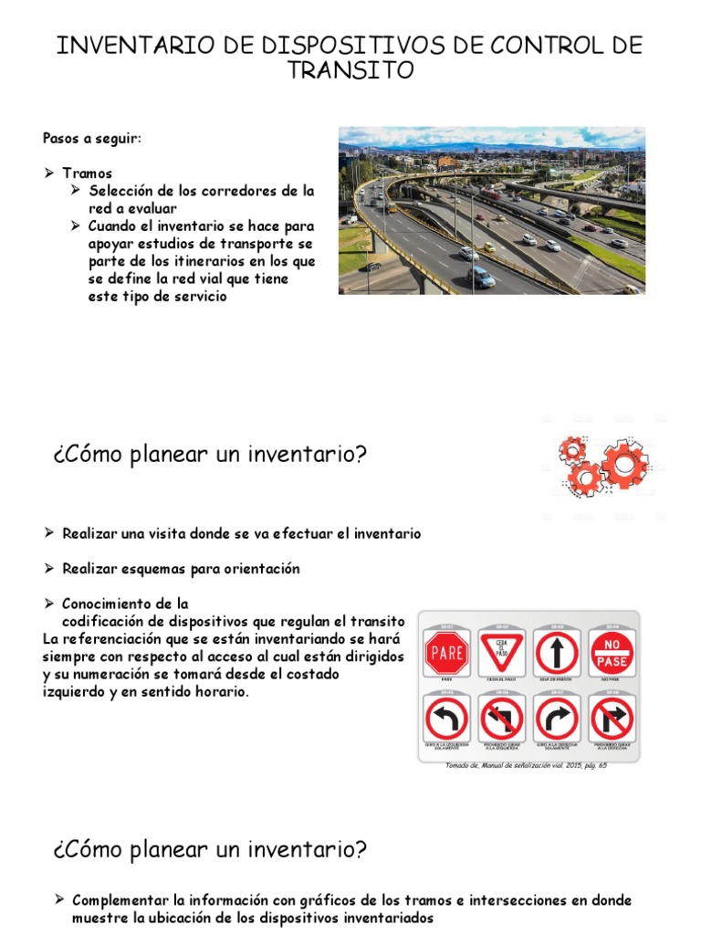 Inventario de Dispositivos de Control de Transito | PDF | Intersección ...