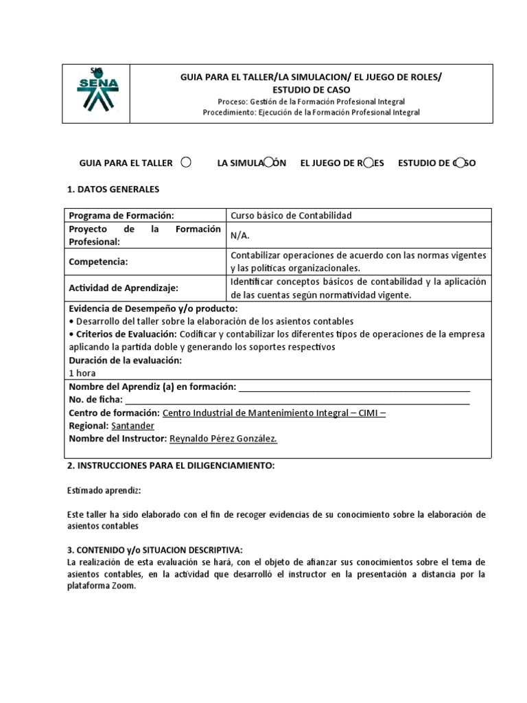 Taller Asientos Contables | PDF | Contabilidad | Evaluación Taller Asientos Contables | PDF | Contabilidad | Evaluación