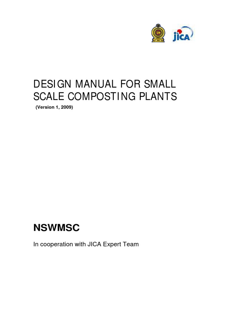 Design Manual For Small Scale Composting Plants: NSWMSC | PDF | Compost | Landfill