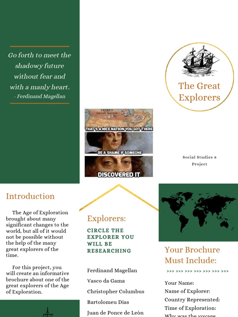 Great Explorers Project Guide | PDF | Social Science | Young Adult