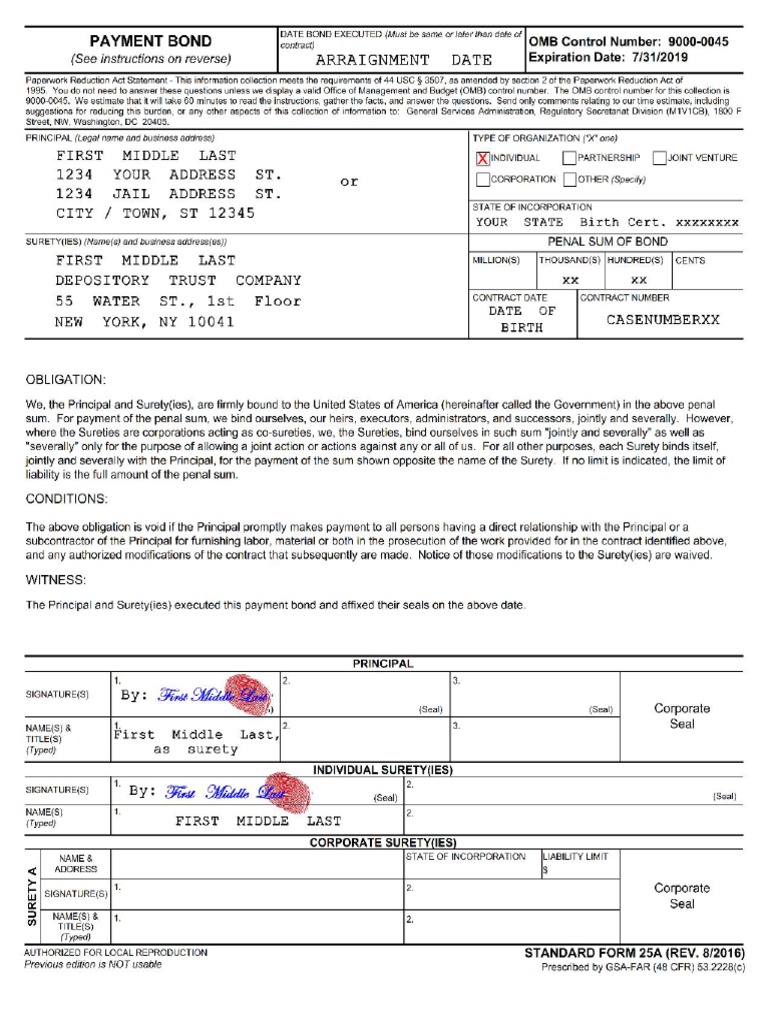 Payment Bond TEMPLATE | PDF