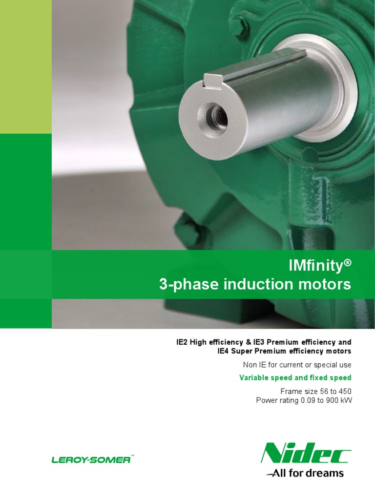 Imfinity 3-Phase Induction Motors: Ie2 High Efficiency Ie3 Premium ...