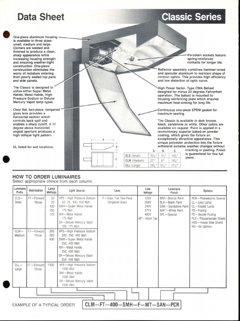 LSI Classic Series Spec Sheet 1987 | PDF | Galvanization | Screw