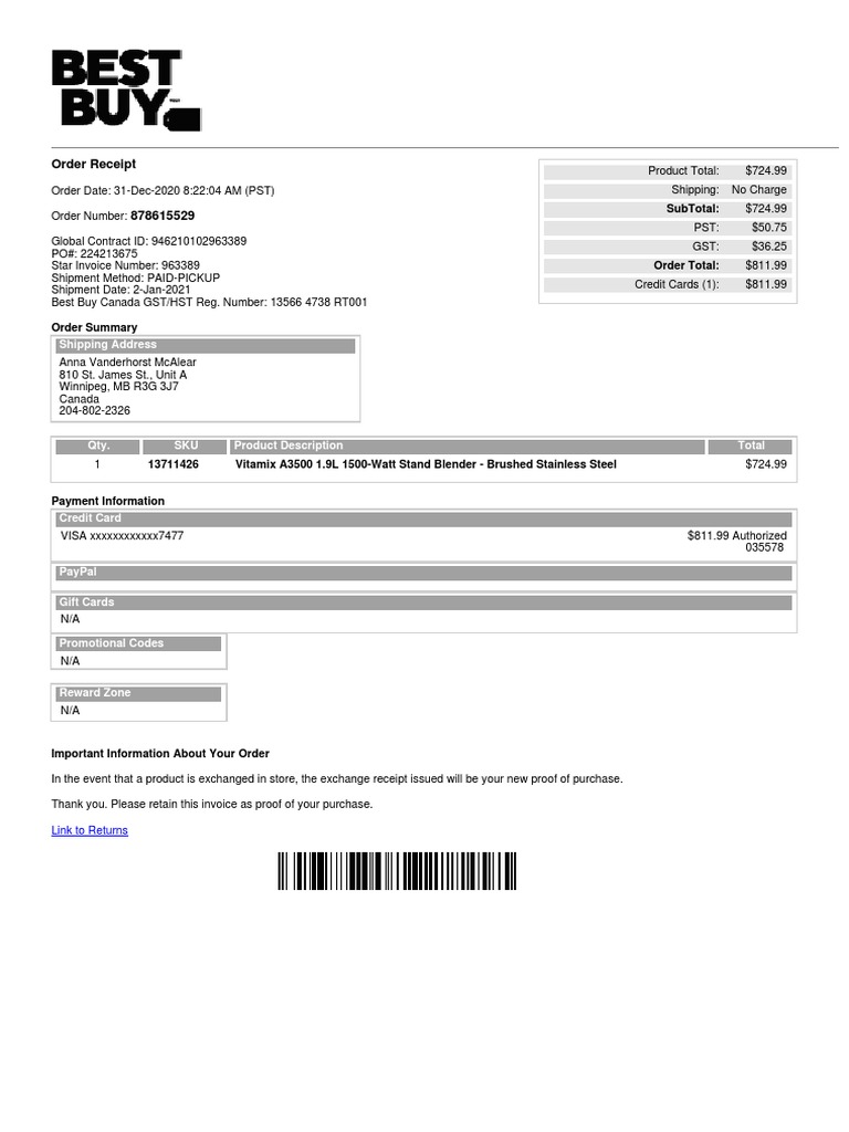 CustomerInvoice 66333166 | PDF | Receipt | Service Industries