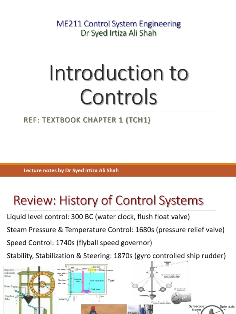 Introduction To Controls: ME211 Control System Engineering | PDF | Control Theory | System