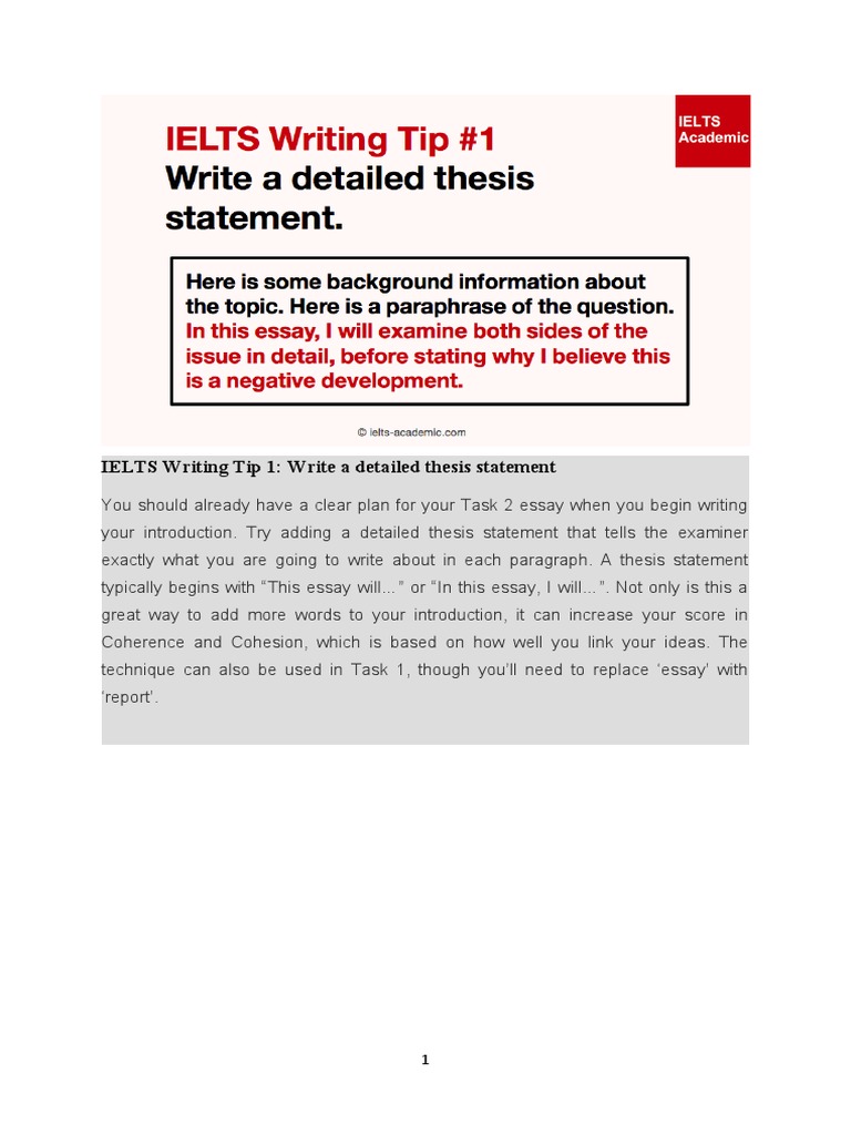 IELTS Writing Task 2 Tips | PDF | Paragraph | Essays